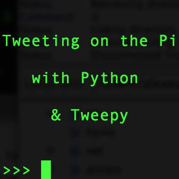 Tweeting With Python Tweepy On The Raspberry Pi Part Pi Twitter App Series Raspi Tv