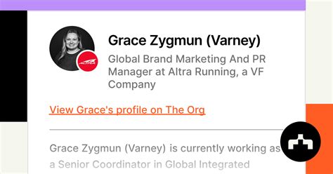 Grace Zygmun Varney Global Brand Marketing And Pr Manager At Altra