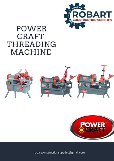Power Craft Threading Machine Pctm25 Pctm 80 Pctm 100 Commercial