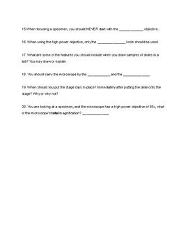 Using A Microscope Quiz By Flora By Forsyth TPT