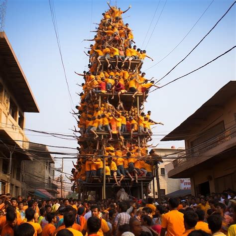 Premium Photo Dahi Handi Event