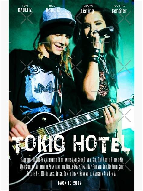 Tokio Hotel Group Music With Genres Poster Poster For Sale By