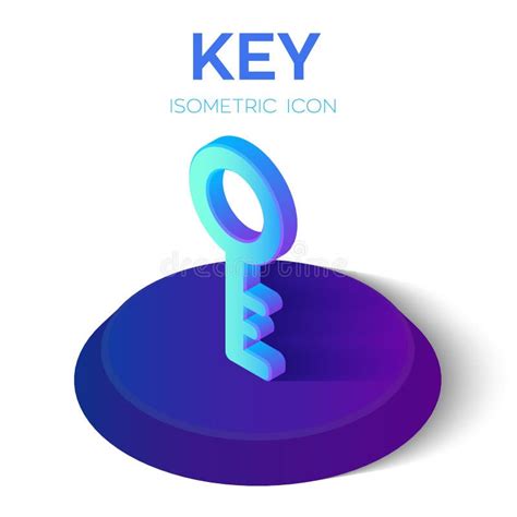 Key Isometric Icon 3d Isometric Key Sign Created For Mobile Web Decor Print Products