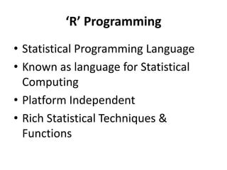 Introduction To R Programming Language Pptx