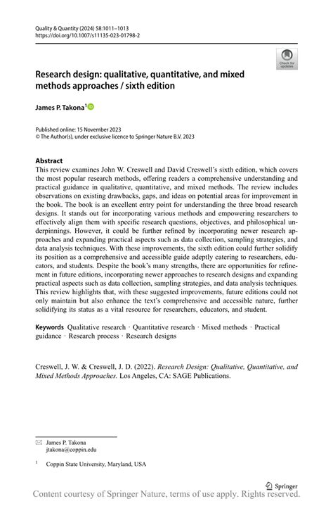 Research Design Qualitative Quantitative And Mixed Methods