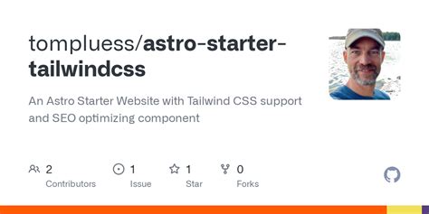 Github Tompluessastro Starter Tailwindcss An Astro Starter Website