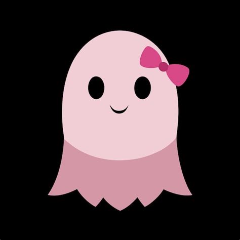 Halloween Pink Ghost With Coquette Bow Vector Premium Ai Generated Vector