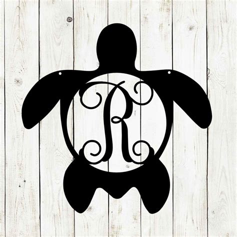 Sea Turtle Monogram Etsy