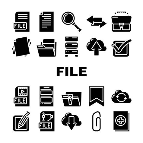 File Computer Digital Document Icons Set Vector Vector Art At Vecteezy