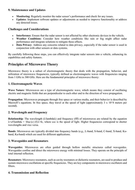 Radar Sensor Integration On Vehicle Pdf