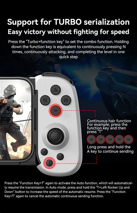 D6 Bluetooth Wireless Stretching Extendable Gaming Controller Gamepad Vibration Joystick Pad For
