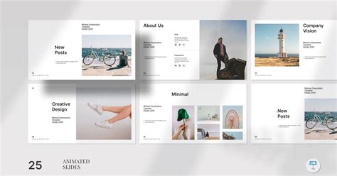 Чистый минимальный шаблон Powerpoint Шаблоны презентаций Включая чистый и лейтмотив Envato