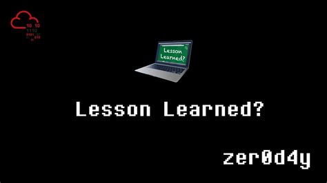 Tryhackme Lesson Learned Youtube