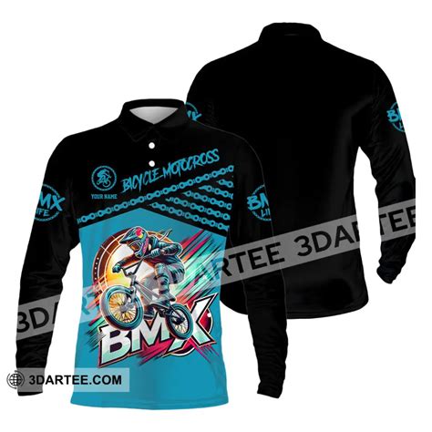 Man Shirt Custom Name Bmx Shirt Bmx Bike Polo Shirt Hoodie Long Slee