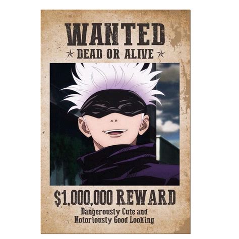 قیمت و خرید پوستر مدل تحت تعقیب گوجو ساتورو Satoru Gojo طرح انیمه