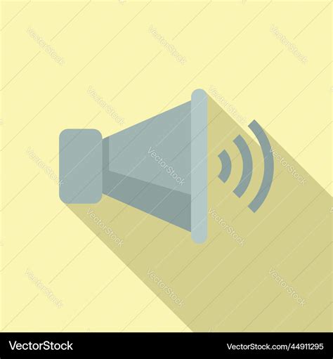 Loud Speaker Icon Flat Button Interface Royalty Free Vector