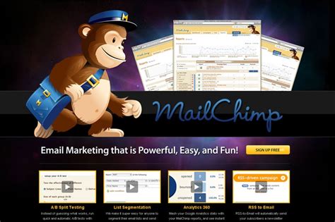 Web Design Inspiration Mailchimp Design Sector