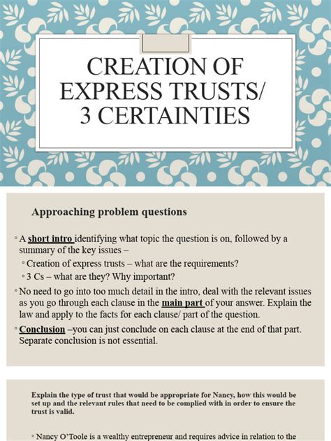 cr of ets revision lecture problem pdf trust law justice