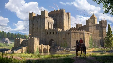 Fantasy Castle Artwork Fortress Castle By Junhong Long