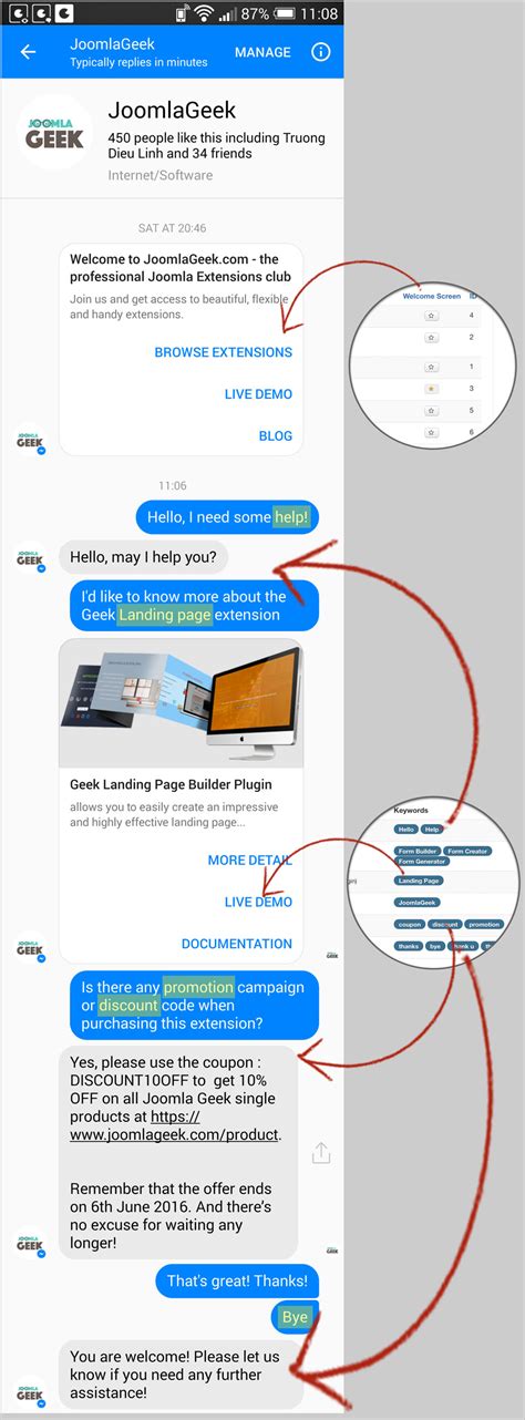 geek joomla facebook chatbots work smart with our logic joomlageek