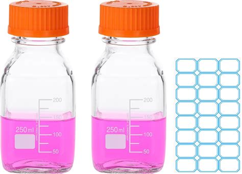 Patikil 2 Pack Reagent Media Storage Bottles 250ml