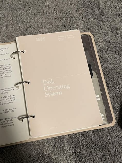 Original First Release Ibm Pc Dos Binder For Version 11 Floppy Was