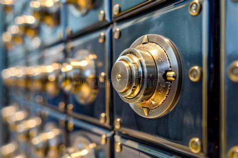 Modern Bank Safe Deposit Room With Steel Safety Boxes Lining The Walls Ensuring Secure Asset