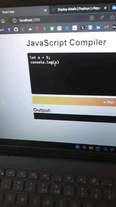 Javascript Online Compiler Using React Js Reactjs Codewithharry
