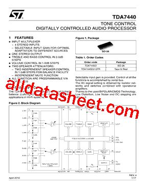 TDA7440_10 Datasheet(PDF) - STMicroelectronics