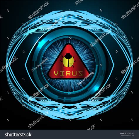 Identifying Computer Virus Antivirus Protection Computer Stock Vector