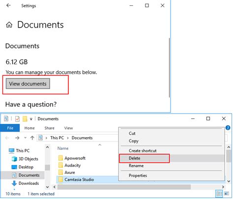 Select And Delete Useless Large Files From Documents Folder