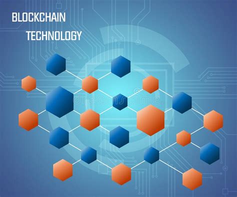 Blockchain Concept Design Network Structure Vector Icon Stock Vector