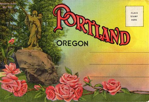 1940s Postcard Hagins Collection Oregon Postcard Portland Oregon