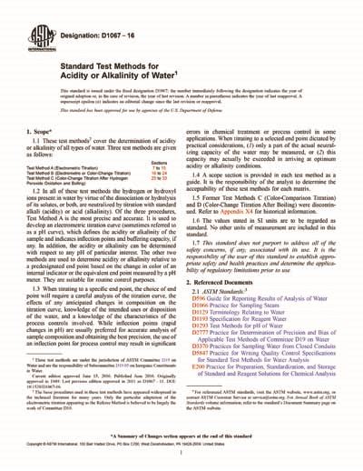 Astm D Standard Test Methods For Acidity Or Alkalinity Of Water My XXX Hot Girl