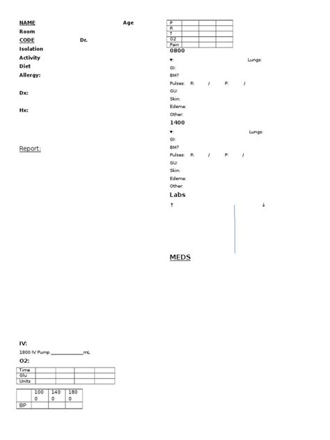 Updated Clinical Sheet Pdf