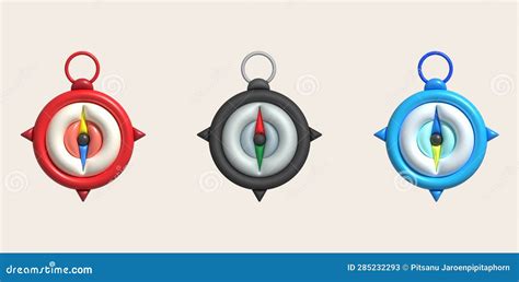 3d Illustration Compass Tool Navigation Device Stock Illustration Illustration Of Star