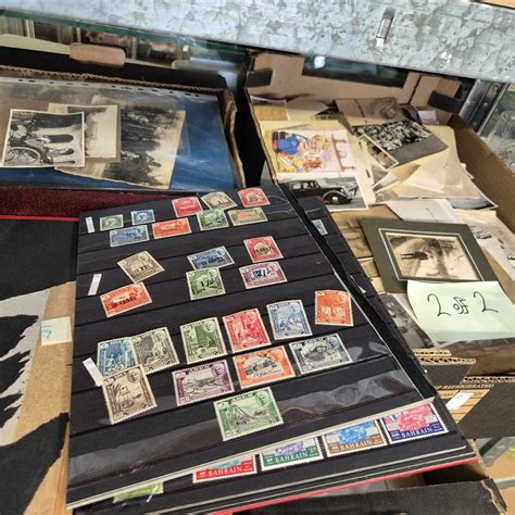 Lot 229 Two Boxes Of Vintage Photographs Stamps