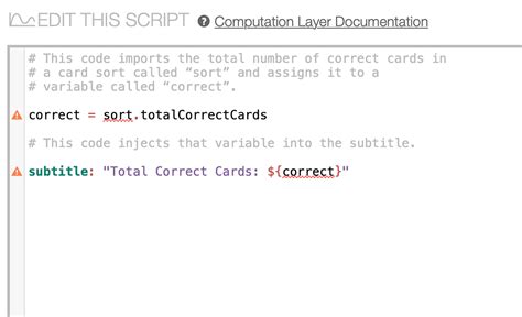Card Sort Variables - Questions - Computation Layer Support Forum