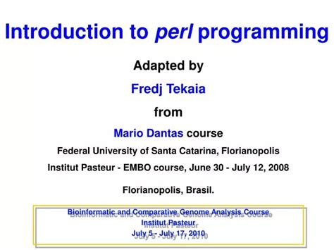 Ppt Introduction To Perl Programming Powerpoint Presentation Free
