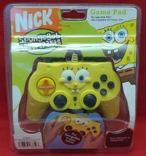 Viacom Nickelodeon Spongebob Squarepants Sony Ps2 Controller Brand New