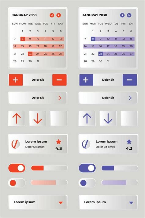 Gradient Ui Ux Elements Collection Set 46995002 Vector Art At Vecteezy