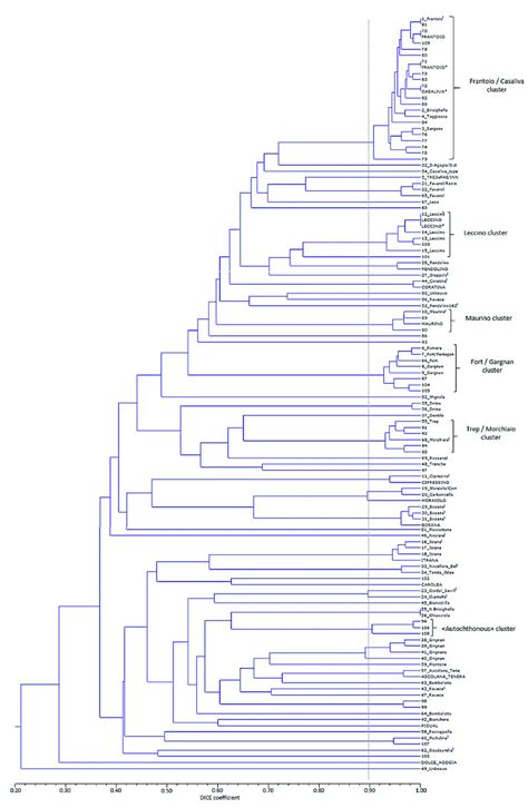 Dendrogram Generated By Applying The Upgma Method Using Dices