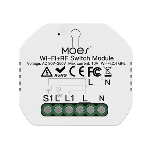 Moes Diy Mini Wifi Smart Light Dimmer Switch Module Smart Life Tuya
