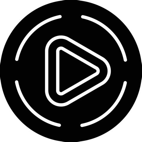 Play Button Glyph Icon 9647023 Vector Art At Vecteezy