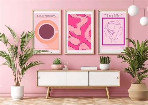 3 Pack Pink Posters Etsy