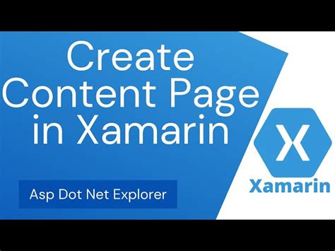 xamarin forms page types