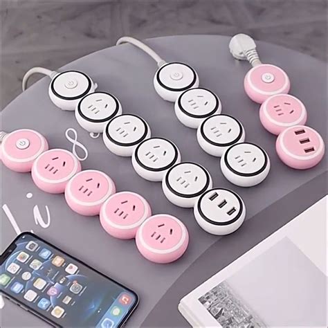 Multi Functional Socket Rows With USB Power Strip Port M Extension Cord Cute Fun Power Strip