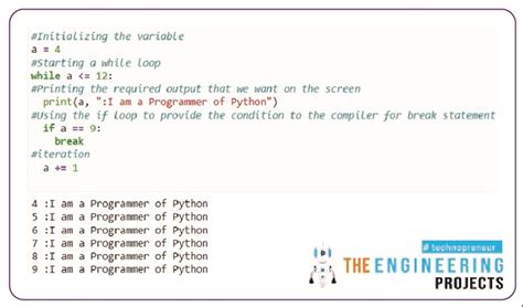 While Loop And Its Statements In Python The Engineering Projects