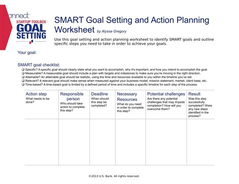 8 Best Goal Action Plan Template Free Ideas