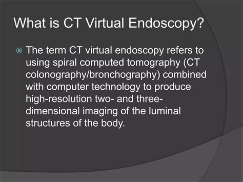 Ct Virtual Endoscopy 1 Pptx Digestive Disorders Diseases And Conditions